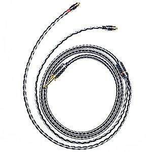 GUCraftsman MMCX 7N Single Crystal Copper/Silver Mixed Replacement Cables for SHURE SE846 SE535 AONIC 5 Xelento Remote T8iE T9iE iBasso IT07 am05 Dunu DK4001 Andromeda Vega Solaris Atlas (4.4mm Plug)