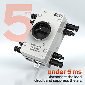 RICH SOLAR Solar PV DC Quick Disconnect Switch 1500V 32 Amps & 800V 55 Amps, RS-i4