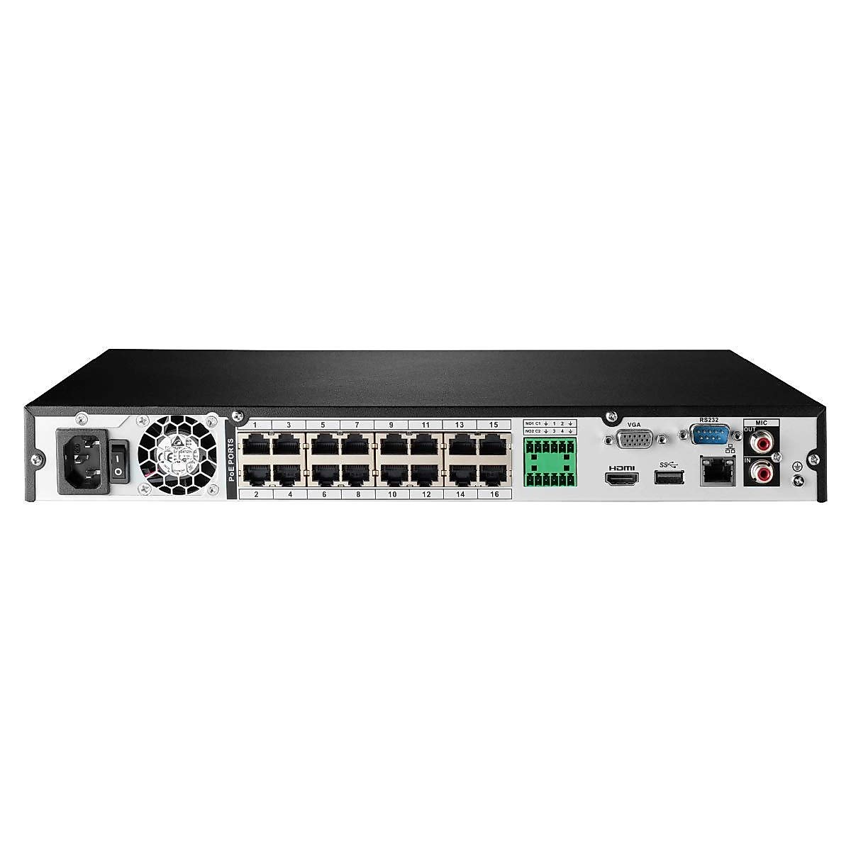 Lorex N4K3SD-1612WB 4K Smart Deterrence 16 Channel Surveillance System w/ N862A63B 4K 3TB Fusion NVR and 12 E892AB 4K Smart Deterrence Bullet Cameras