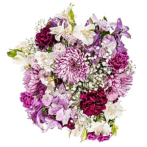 OVERNIGHT DELIVERY | Purple Extravagance Flowers with Vase | Arabella Bouquets (Fresh Cut Flowers)