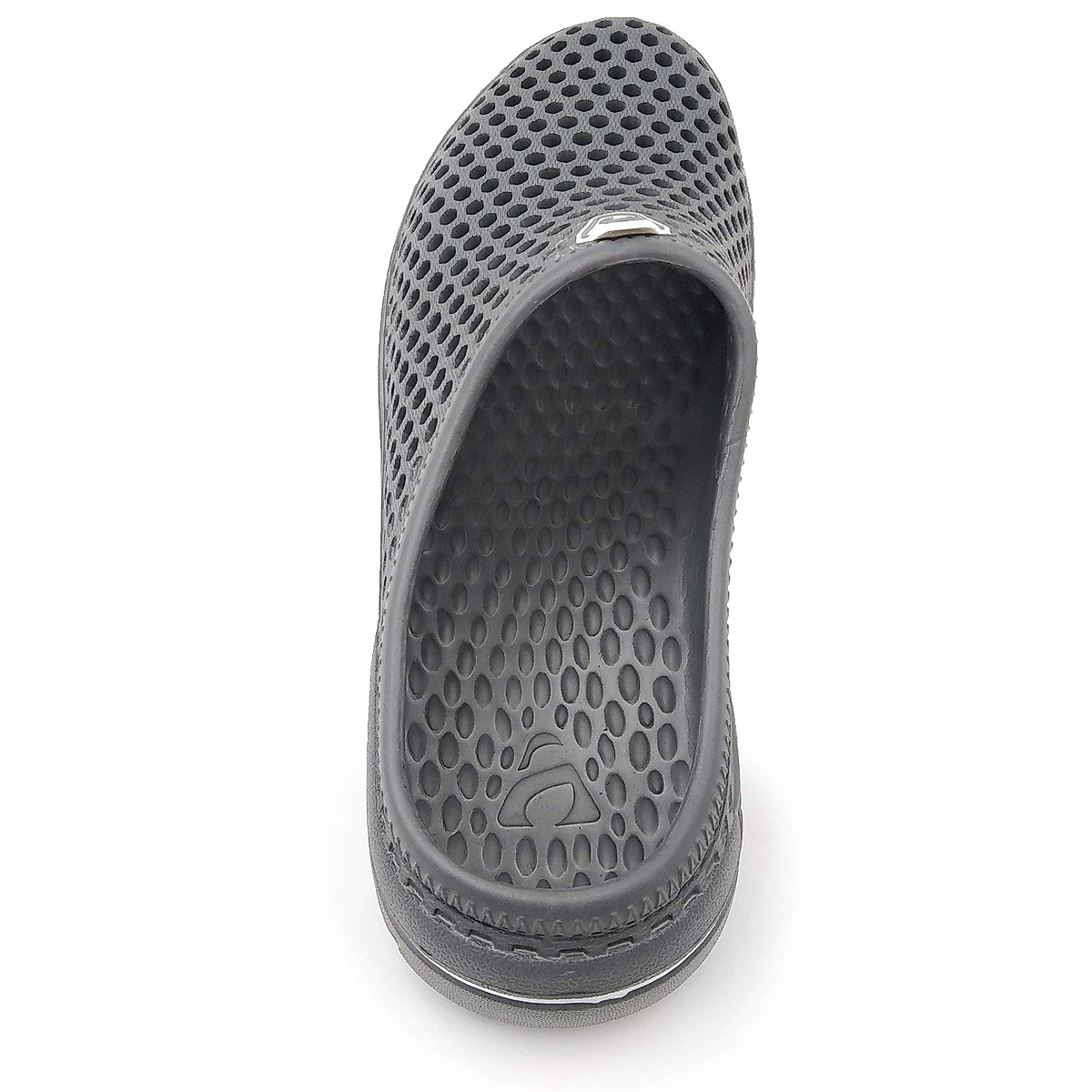Amoji Garden Clogs Garden Shoes Shower Slippers Sandals Yard Gardening Beach Water Plastic Rubber Comfortable House Indoor Summer Adult Female Male AM161 Grey Size 12 Women/10 Men