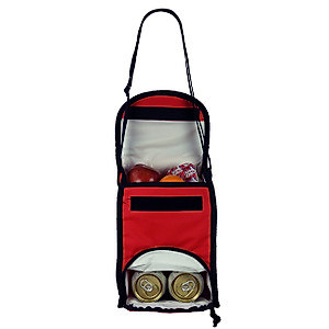 Ensign Peak Deluxe Insulated Lunch Sack with Adjustable Strap, Zipper Pocket and Leak Proof, Red