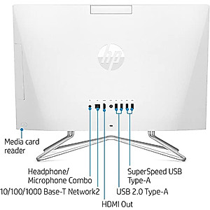 HP 22 AIO 21.5" FHD All-in-One Business Desktop Computer [Windows 11 Pro], Intel Celeron J4025 (up to 2.9 GHz), 16GB DDR4 RAM, 1TB SSD, WiFi, Bluetooth 4.2, HDMI, RJ-45, Keyboard & Mouse, w/Battery