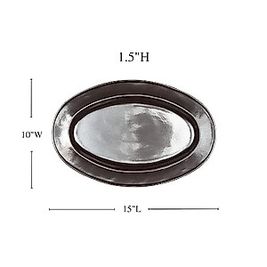 Juliska Pewter Stoneware 15" Oval Platter