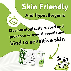 The Cheeky Panda – Bamboo Lined Nappies | Size 3 (6-11Kg, 40 Nappies) | Super Absorbent Core, Up to 12h Protection, Eco-Friendly, Super Soft, Strong & Sustainable