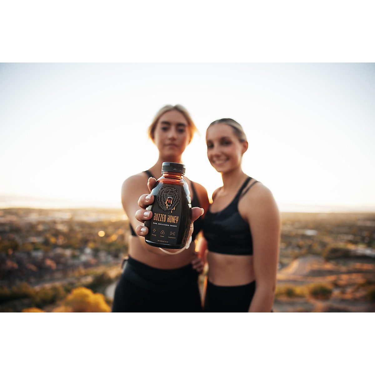 Buzzed Honey - 16oz (32 servings), Raw Unfiltered Honey, Preworkout, Natural, Clean Energy, Caffeinated, Strength, Endurance & Energy