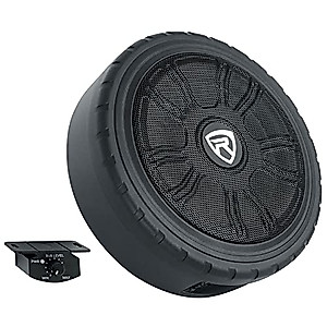 Rockville WHEEL OF BASS 8" Slim Under-Seat Powered Truck/Car Audio Subwoofer Sub
