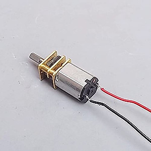 Acxico 3Pcs Mini Micro N20 Gear Motor DC 3V-6V Slow Speed Full Metal Gearbox DIY Robot Car