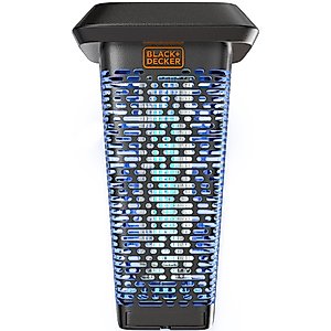 BLACK+DECKER Bug Zapper & Fly Trap-Mosquito Repellent- Gnat Killer Outdoor & Indoor Electric UV Bug Catcher for Insects- 2 Acre Coverage for Home, Deck, Garden, Patio Commercial Strength