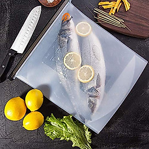 Gallon Silicone Bags Reusable Silicone Food Bag Reusable Sandwich Bags Liquid Reusable Bags Silicone Storage Bags Silicon Containers Plastic Conteiner Freezer Size Snack Lunch Sous Vide