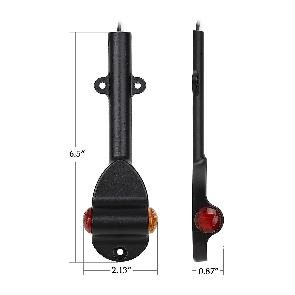 Partsam 2Pcs RED AMBER LED Trailer Fender Lights Bullet LED Clearance Marker Light Left Right Amber Front Red Rear