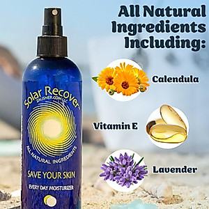 Solar Recover After Sun Moisturizing Spray 2 Pack (12 Ounce Each) - Hydrating Facial & Body Mist - 2460 Sprays of Sunburn Relief With Vitamin E & Calendula - Lotion Delivered in Water For Healthy Skin