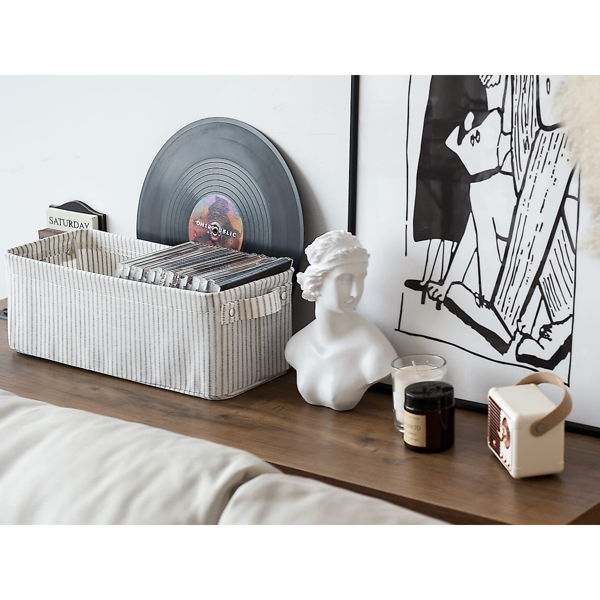 StorageWorks 2-Pack Narrow Storage Bins with 2-Pack Storage Bins