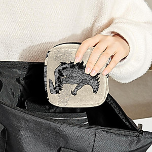 dinosaur,Period Pouch Portable,Tampon Storage Bag,Tampon Holder for Purse Feminine Product Organizer