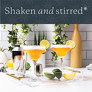 Vikko Margarita Glasses Set of 4, 10 Ounce, Crystal Clear Margarita Glass, Cosmopolitan Glassware for Margaritas, Frozen Drinks, Pina Coladas and Cocktails, Margarita Cups