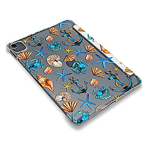 Cute Ocean Sea Shell case Compatible with iPad Mini Air Pro 7.9 8.3 9.7 10.2 10.9 11 12.9 inch Pattern Cover New 2022 2021 Trifold Stand 3 4 5 6 7 8 9 Generation 532 (9.7" 5/6 gen)