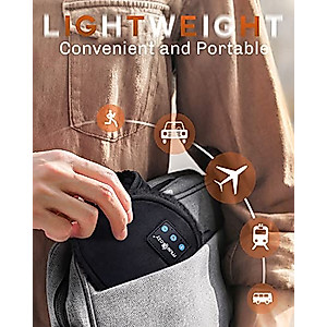 MUSICOZY Sleep Headphones Bluetooth Headband Sleeping Headphones Sleep Mask, Wireless Bluetooth Ear Muffs for Side Sleepers Men Women Travel Cool Tech Gadgets Unique Gifts Boys Girls, Pack of 2