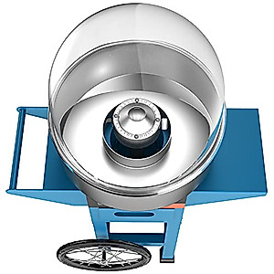VBENLEM Cotton Candy Machine Commercial with Bubble Cover Shield and Cart Stainless Steel Candy Floss Maker Blue 1030W Electric Cotton Candy Maker for Various Parties
