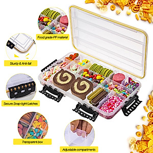 XUZC Snackle Box- Waterproof Tackle Box Container Keeps Snacks Fresh and Dry Charcuterie Safe - Fill With Cured Meats, Cheese, Nuts -Perfect For The Boat, Beach, Picnics, Parties, Picnics, Camping