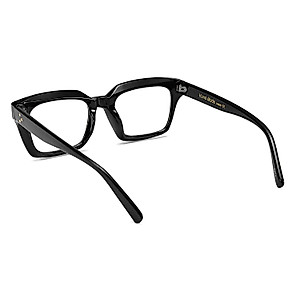 FEISEDY Retro Square Blue Light Blocking Reading Glasses Anti Glare Digital Eyestrain Reader B2479 Black 150