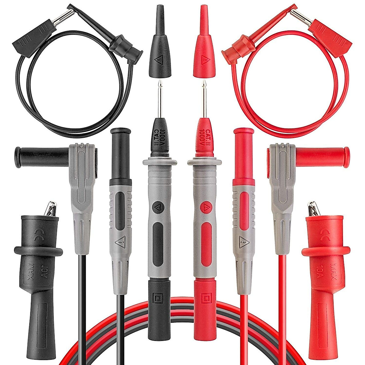 AstroAI 4000 Counts Digital Clamp Meter+Multimeter Test Leads Kit,