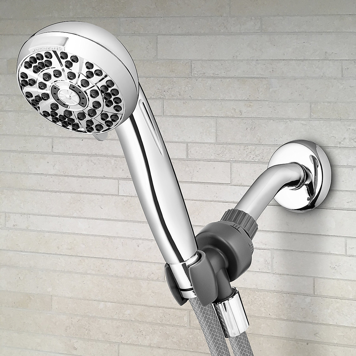 Waterpik High Pressure Hand Held Shower Head With Hose, PowerPulse Massage 6-Mode, Chrome XAS-643E