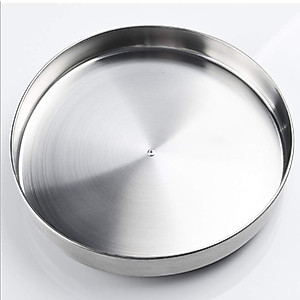 Lazy Susan Stainless Steel Turntable Organizer Rotating Spice Rack Make Up Storage Tray Spinning Container for Cabinets, Pantry, Fridge, Bathroom, Countertop