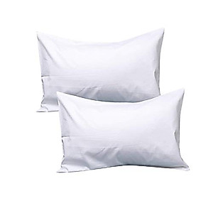 Toddler Pillowcases 12x16 Fits Pillows Sized 12x16 Baby Pillowcase Giza Cotton Pack of 2 Pillow Shams for Kids Pillowcase 12x16 Travel Pillow Case Covers 12X16, White