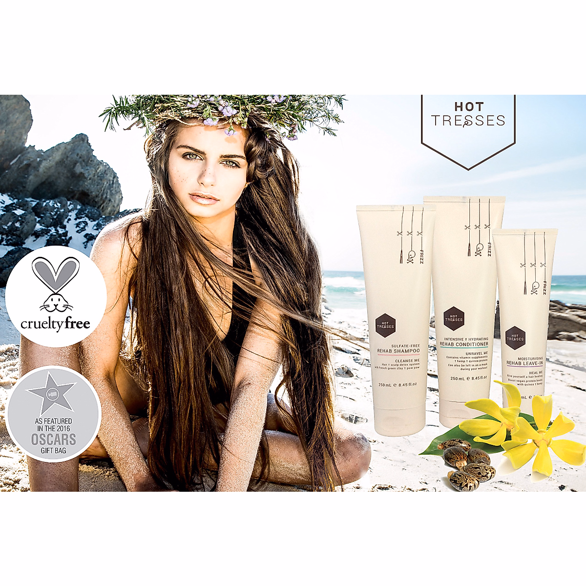 Natural Shampoo & Conditioner & Leave-In Set - Certified Vegan and Cruelty Free | 3 Pce Gift Box | SLS Sulfate Free & Paraben Free with Hemp & Coconut Oil | best for damaged, dry, frizzy & curly hair