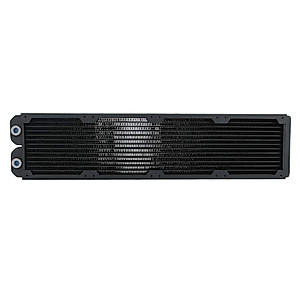 Copper Radiator 480mm, Water Cooling Radiator, 14 Tubes Heat Exchanger CPU Heatsink Cooler Fast Heat Dissipation for PC Computer - Black