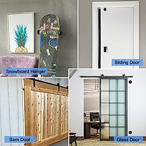 Door Stops, Floor Door Stopper 4 Pack No Drill Doorstops Black Rubber Bumper Door Stoppers for Bottom of Door