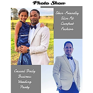 COOFANDY Sacos para Hombre De Vestir Casual Notch Lapel CJacket Linen Slim Fit Sportcoat Navy Blue