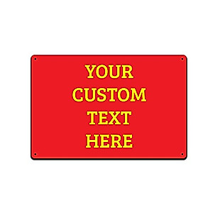 Custom Outdoor Metal Personalized Sign | 12-Inch by 8-Inch | Rust Free Aluminum | UV Protected Print | Made in the USA
