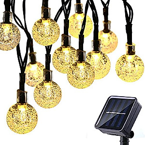50 LED 9.5M Warm White LEDs Crystal Ball Solar Lamp Power LED String Fairy Lights for Home Outdoor Garlands Garden Christmas Decor