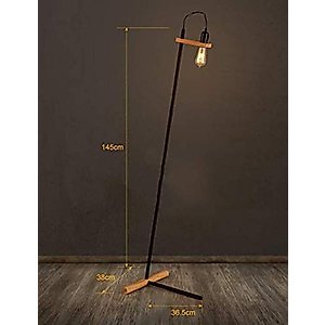 TIN-YAEN Floor Lights American Style Iron Industrial Style Floor Lights for Living Room Creative Study Personality Decoration Bedroom Bulb Included Floor Lamps