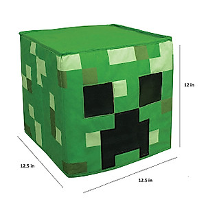 Disguise childrens Minecraft Block Headpiece, Official Minecraft Accessories, Single Size Costume Headpiece, Gray Green, One Size US, Creeper