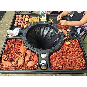 BayTec Crawfish Table - Plastic Barrel Table Top for BBQs or Seafood Boils