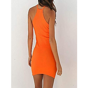 F_Gotal Womens Dresses Summer Casual Halter Neck Off Shoulder Floral Midi Bodycon Dress Evening Party Pencil Dress