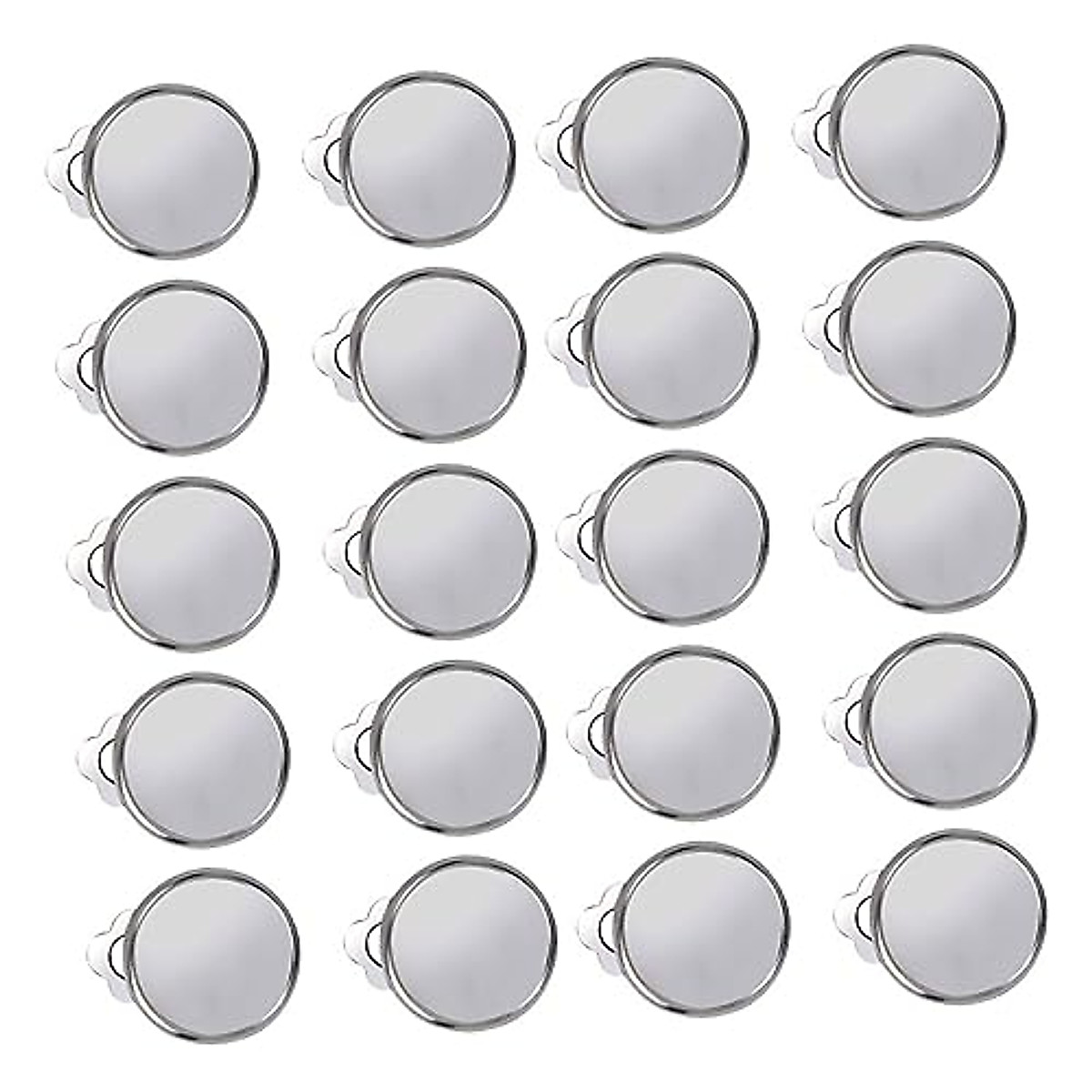 SEWACC 60 pcs Pendant Blanks Blank Pendant Trays Dangle Earrings Earring Stud Settings Clip on Earring Findings Clip on Hoops Flat Earrings Earring Setting Tray Clip-on Bezel Women's