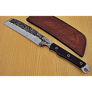 Poshland REG-Q-540- Custom Handmade Hi Carbon Steel(1095) Full Tang 13.3" Inches Nakiri Knife.