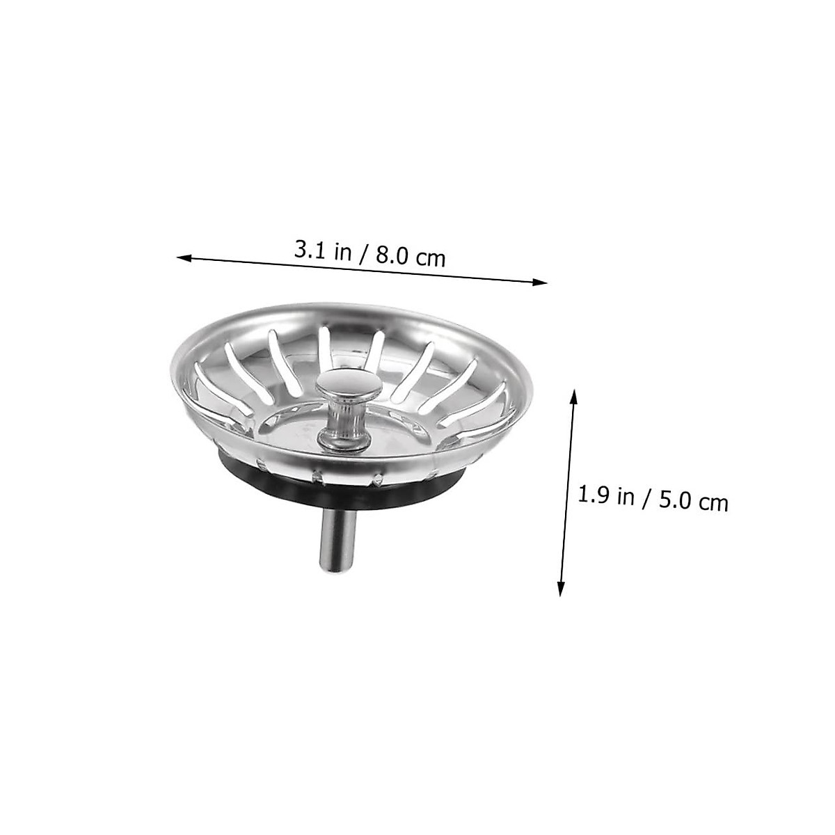 Housoutil 4 Pcs Water Leak Hair Sink Drain Covers and Strainers Sink Strainer Sink Draining Plugs Toilet Sink Bath Sink Large Wall Sticker Sink Drain Lids Sink Hair Food Tub Stainless Steel