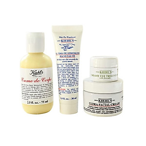 Kiehl's Head-to-Toe Hydrators Holiday Gift Set:: Creme de Corps Body Moisturizer, Creamy Eye Treatment with Avocado Nourishing Eye Cream, Ultra Facial Cream, and Ultimate Strength Hand Salve
