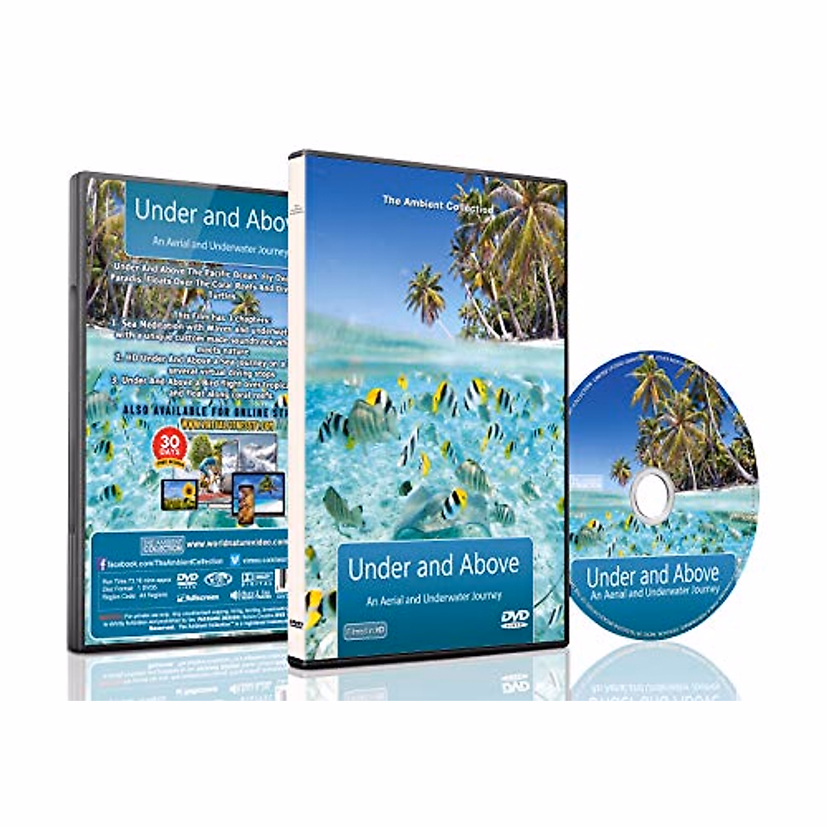 Ocean and Underwater DVD - Under And Above The Pacific Ocean - Fly Over Tropical Paradise - Row over Coral Reefs and Dive With The Turtles