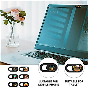 SOLUSTRE 6pcs Camera Cover Webcam Privacy Shutter Webcam Cover Slide Computer Webcam Blocker USB Camera Lens Cover Laptop Camera Privacy Cover Laptop Camera Blocker Personality Abs Slider