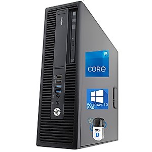 HP 600 G2 ProDesk SFF Desktop, Intel Quad-Core i5 6500 Upto 3.6GHz, 16GB RAM, 512GB SSD, HD Graphics 530 4K / 3-Monitor Support, Wi-Fi, Bluetooth, HDMI, DisplayPort - Windows 10 Pro (Renewed)