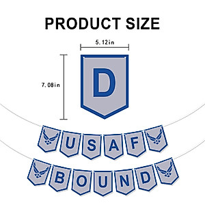 Military USAF Bound Banner,Air Force Bootcamp Banner For Military Recruits Air Force Farewell Party Welcome Ceremony Party,US Air Force Graduation Parties Retirement Party Decoration Supplies