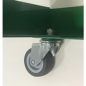 Recycle bin Cart Metal-Reinforced Recycling Bins Cart with 4 Wheels for Home,Kitchen,Garden Garbage,360 Degree Swivel Wheels with 220lb Weight Capacity, Green Color