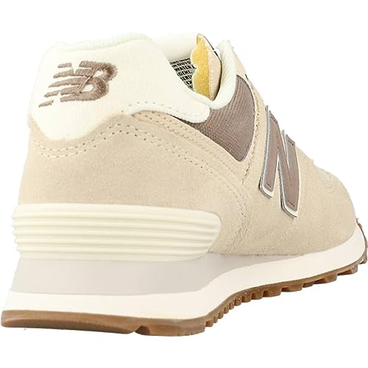 New Balance Women's 574 Sneakers, Sandstone/Mushroom/Angora, Tan, 7.5 Medium US