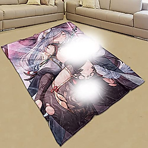 Naked Waifu Throw Blanket Sexy Anime Boobs Hentai Oppai Blanket Air Conditioner Blanket for Couch Fuzzy Warm Soft Luxury Faux Fur Blankets and Throws for Bed Sofa