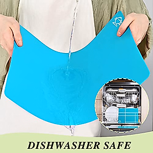 Elyum Cutting Boards, Colored Cutting Mat Flexible Plastic Cutting Board Set Chopping Board with Food Icons, Dishwasher Safe Cutting Boards for Kitchen Meat and Vegetables (Set of 4, 14.6" x 11")